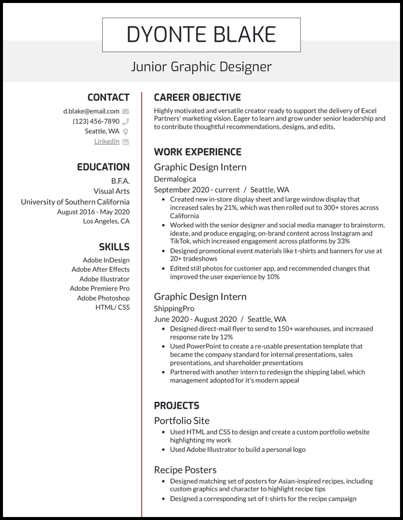 26 Graphic Designer Resume Examples That Work in 2025