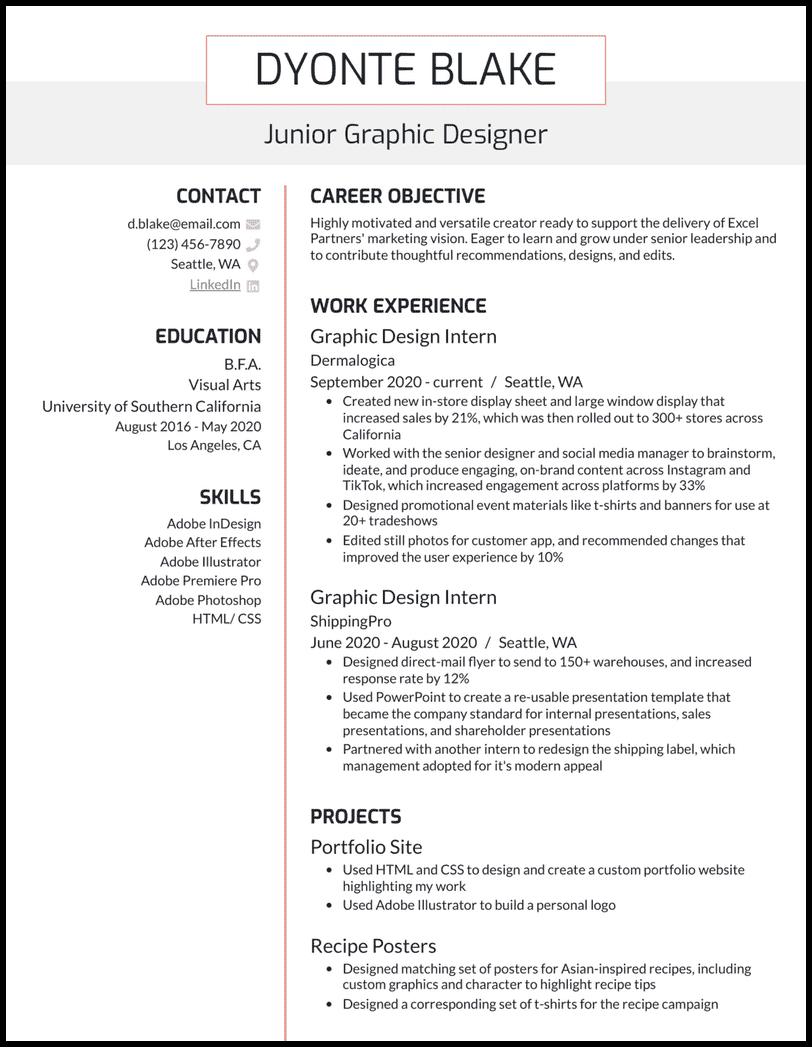 26 Graphic Designer Resume Examples That Work in 2025