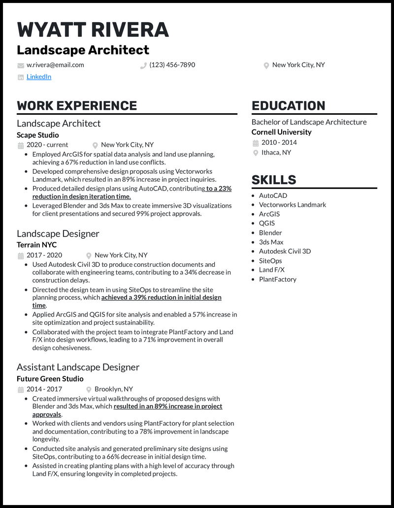 9 Architecture Resume Examples [& Templates]