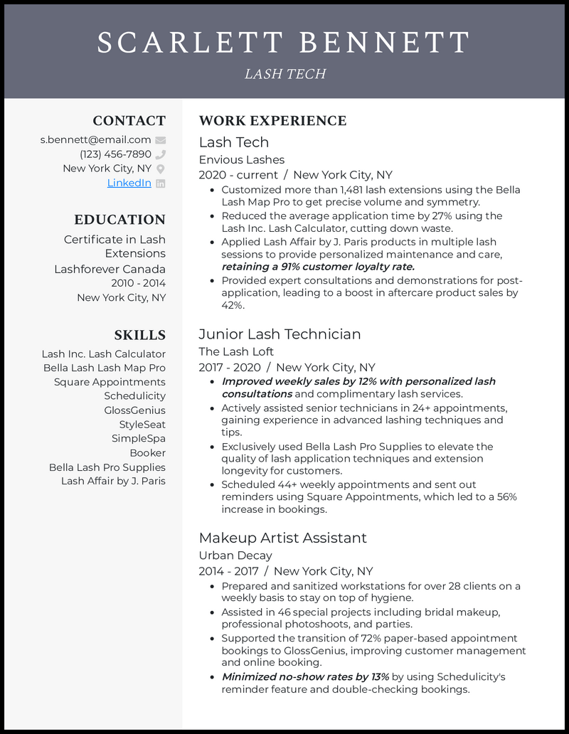 7 Cosmetology Resume Examples That Work for 2025