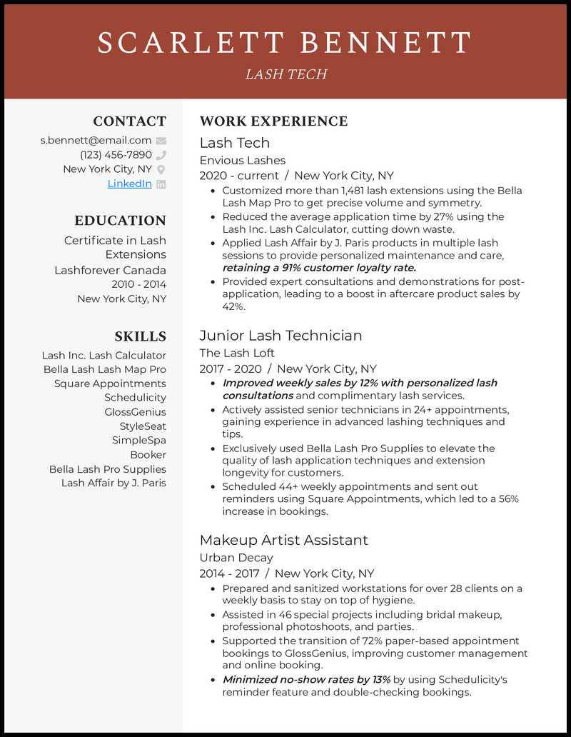 7 Cosmetology Resume Examples That Work for 2025