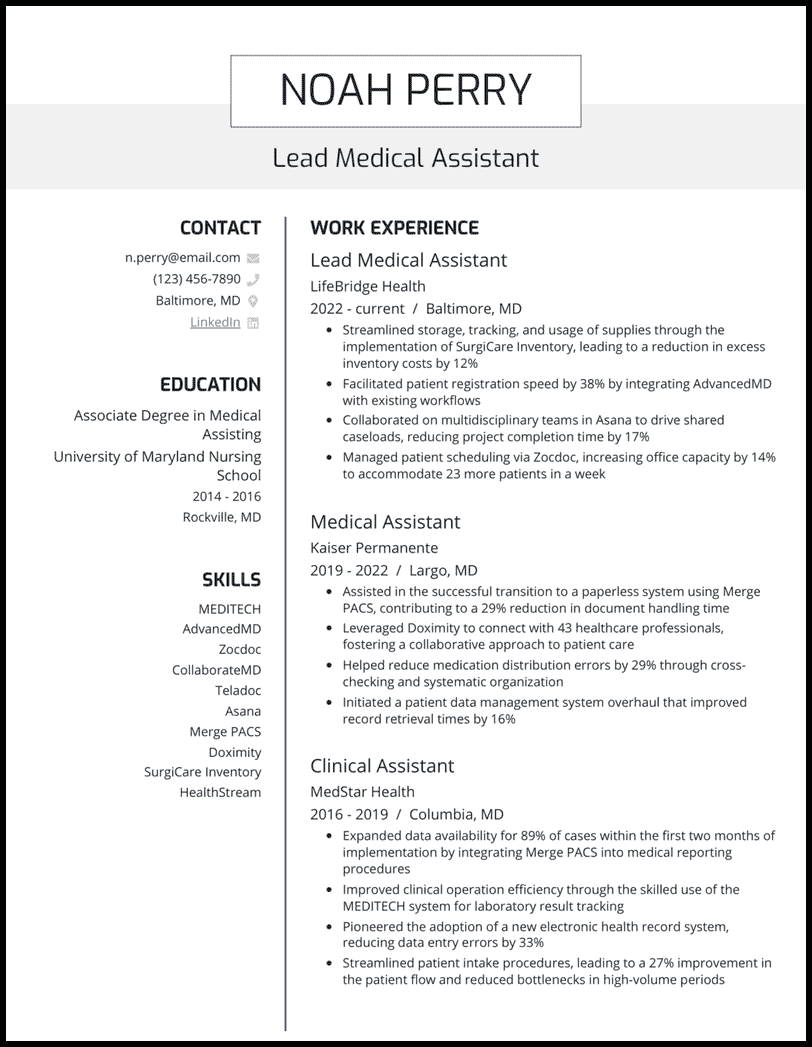 11 Medical Assistant Resume Samples for 2024