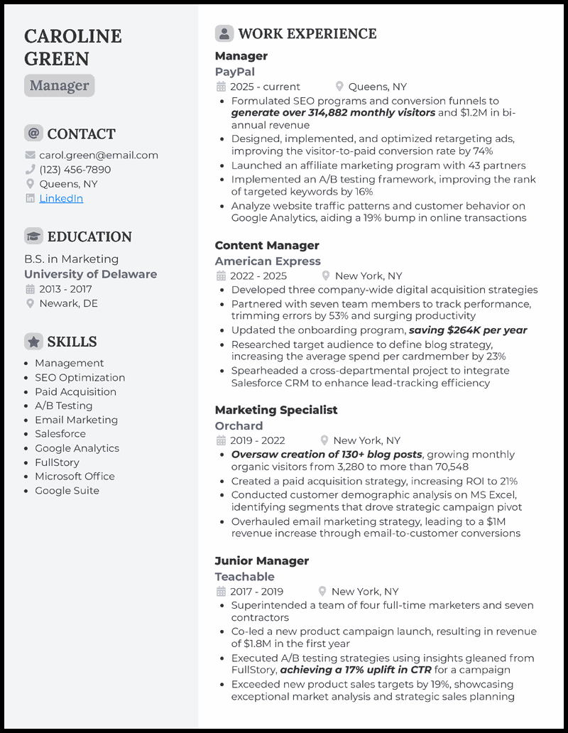 15 Manager CV Examples That Worked in 2026