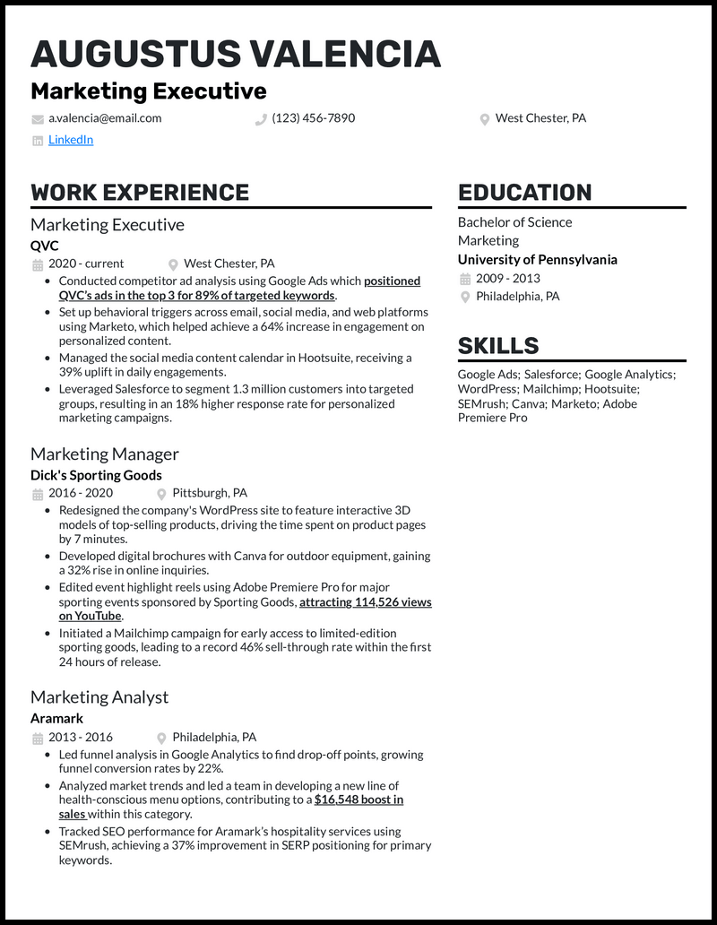 19 Executive Resume Examples That Got the Job in 2025