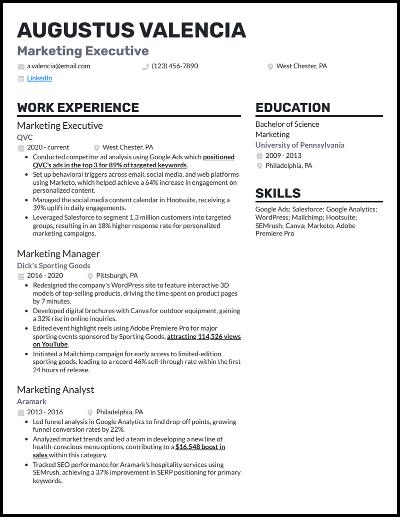 19 Executive Resume Examples That Got the Job in 2025