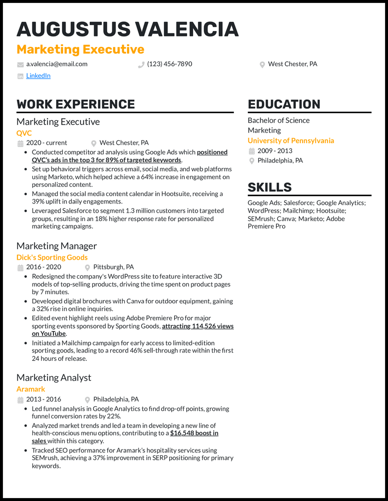 19 Executive Resume Examples That Got the Job in 2025