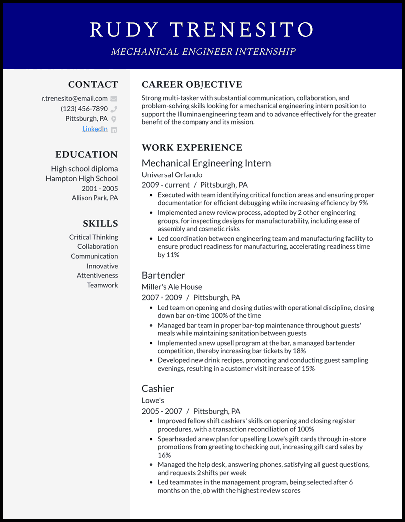 11 Mechanical Engineer Resume Examples Built for 2024