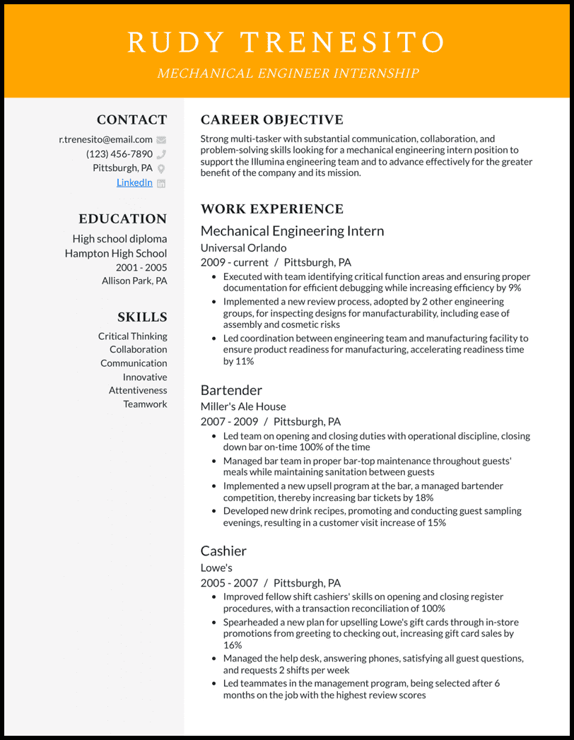 11 Mechanical Engineer Resume Examples Built for 2024