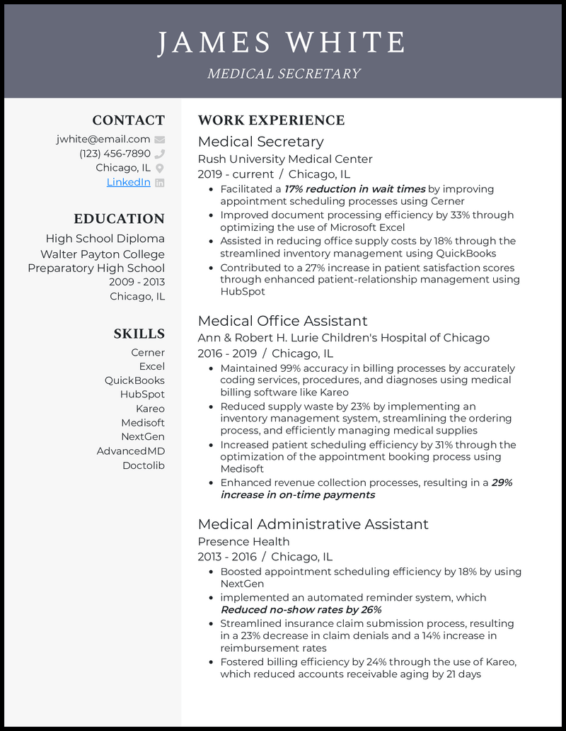 15 Secretary Resume Examples [& Templates]