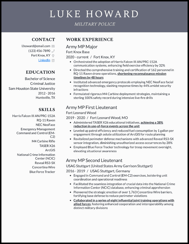 5 Military Resume Examples [& Templates]