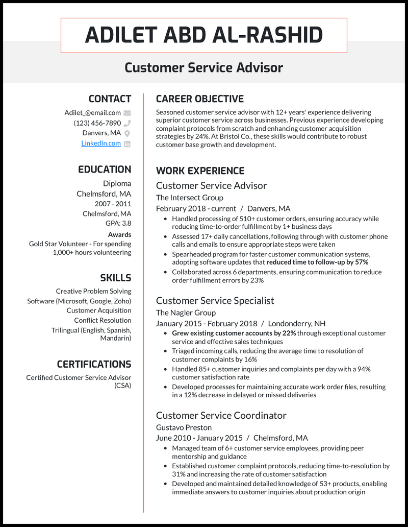 3 Customer Service Advisor Resume Templates & Examples for 2025 3 Customer Service Advisor Resume Templates & Examples for 2025