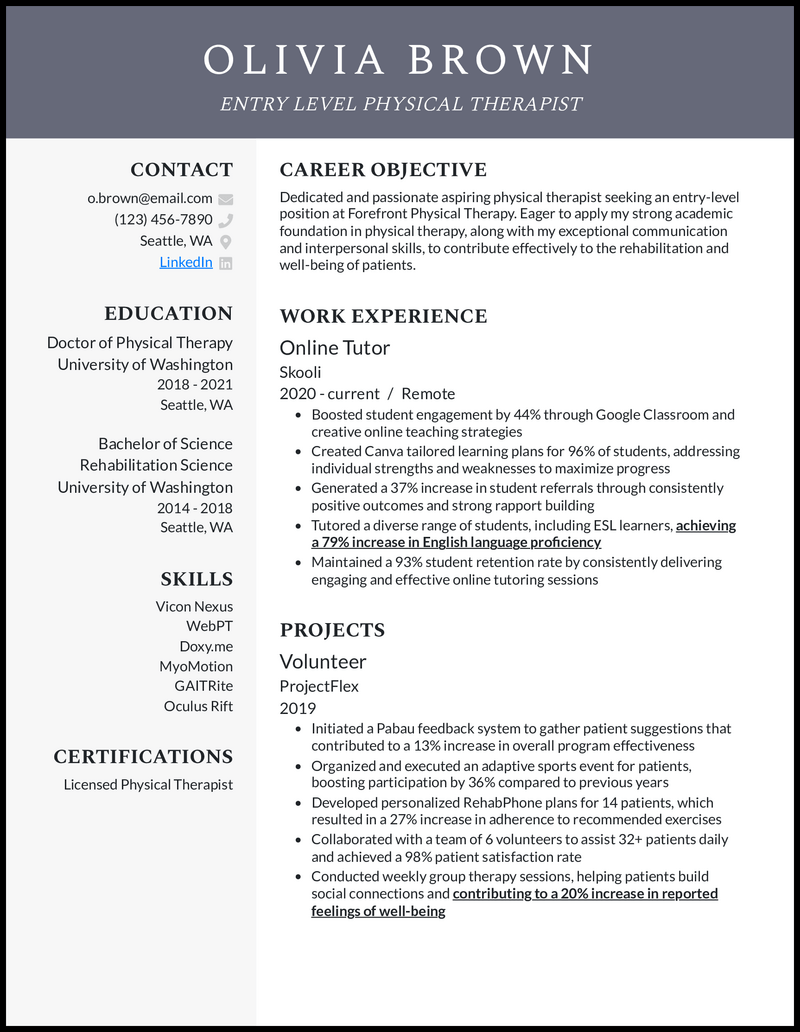 9 Physical Therapist Resume Examples [& Templates]