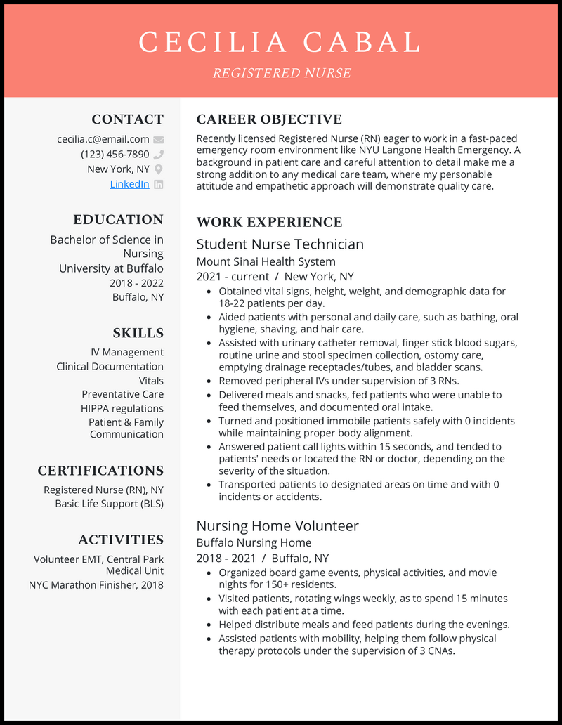 11 Registered Nurse (RN) Resume Examples for 2025