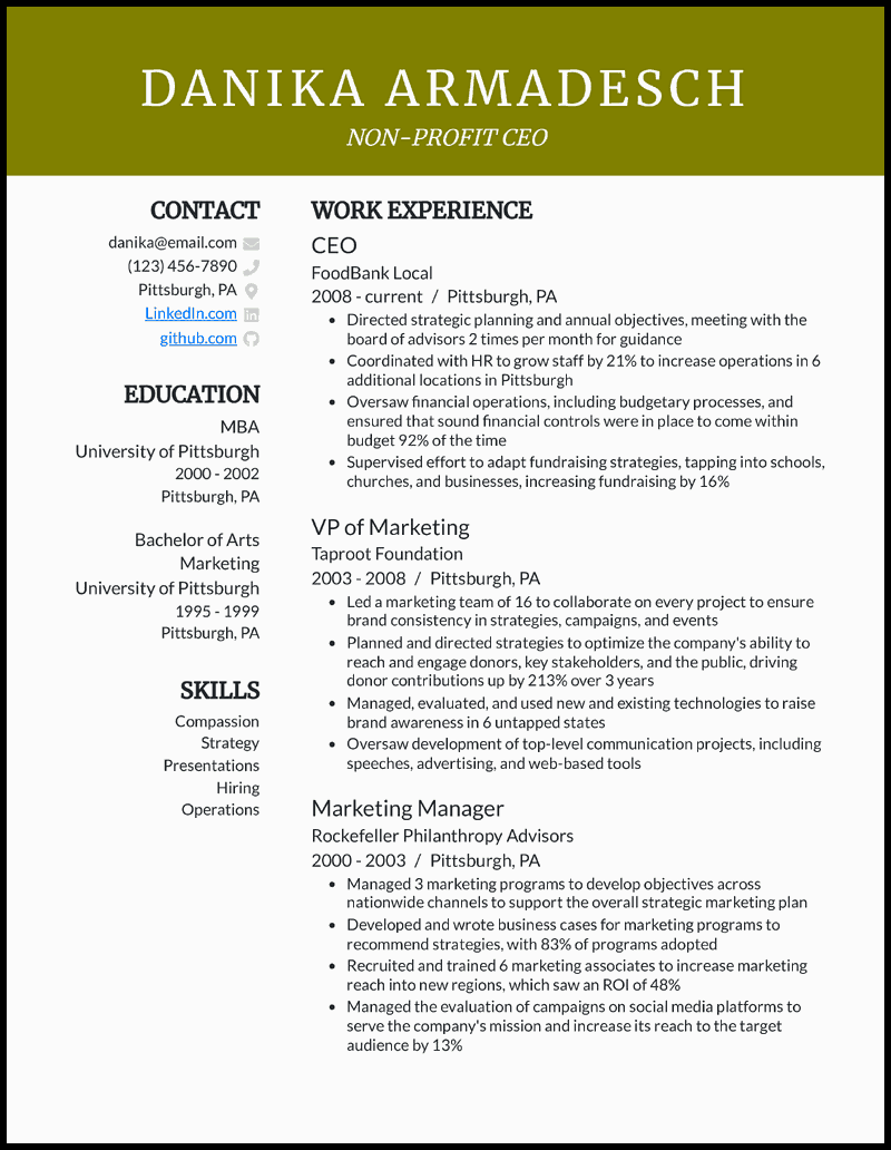9 CEO Resume Examples [& Templates]