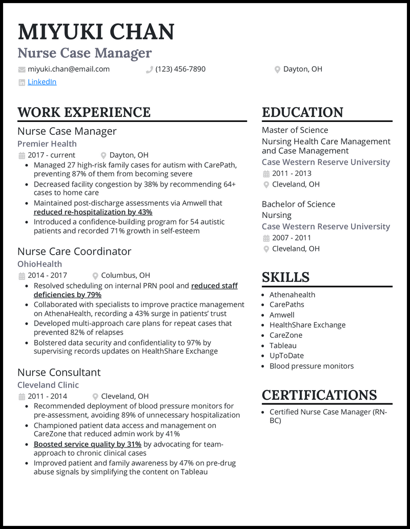 10 Case Manager Resume Examples That Worked in 2025