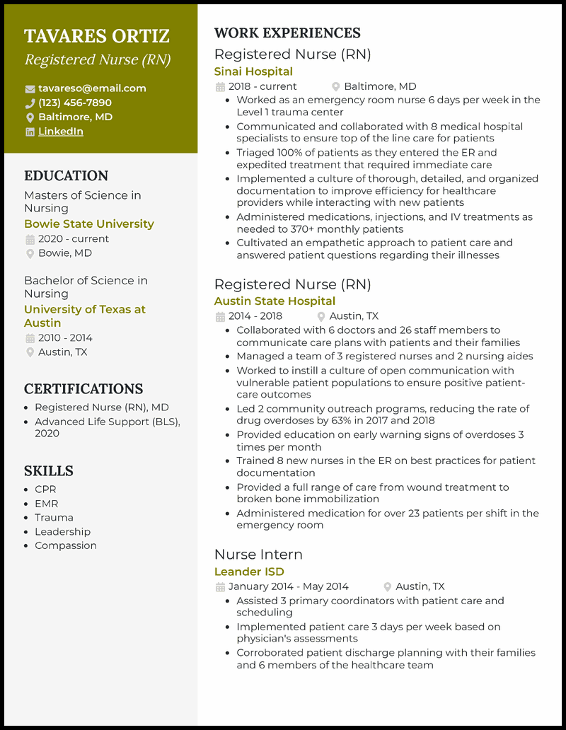 9 Nursing Student Resume Examples That Work in 2025