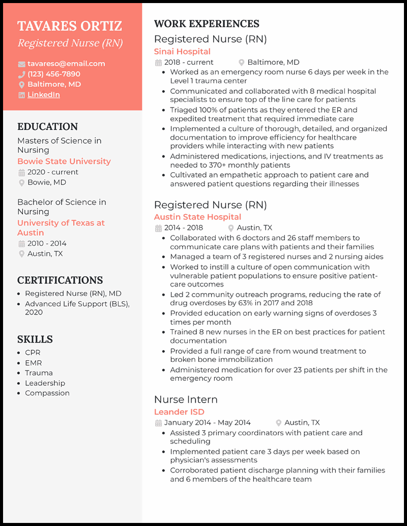 9 Nursing Student Resume Examples That Work in 2025