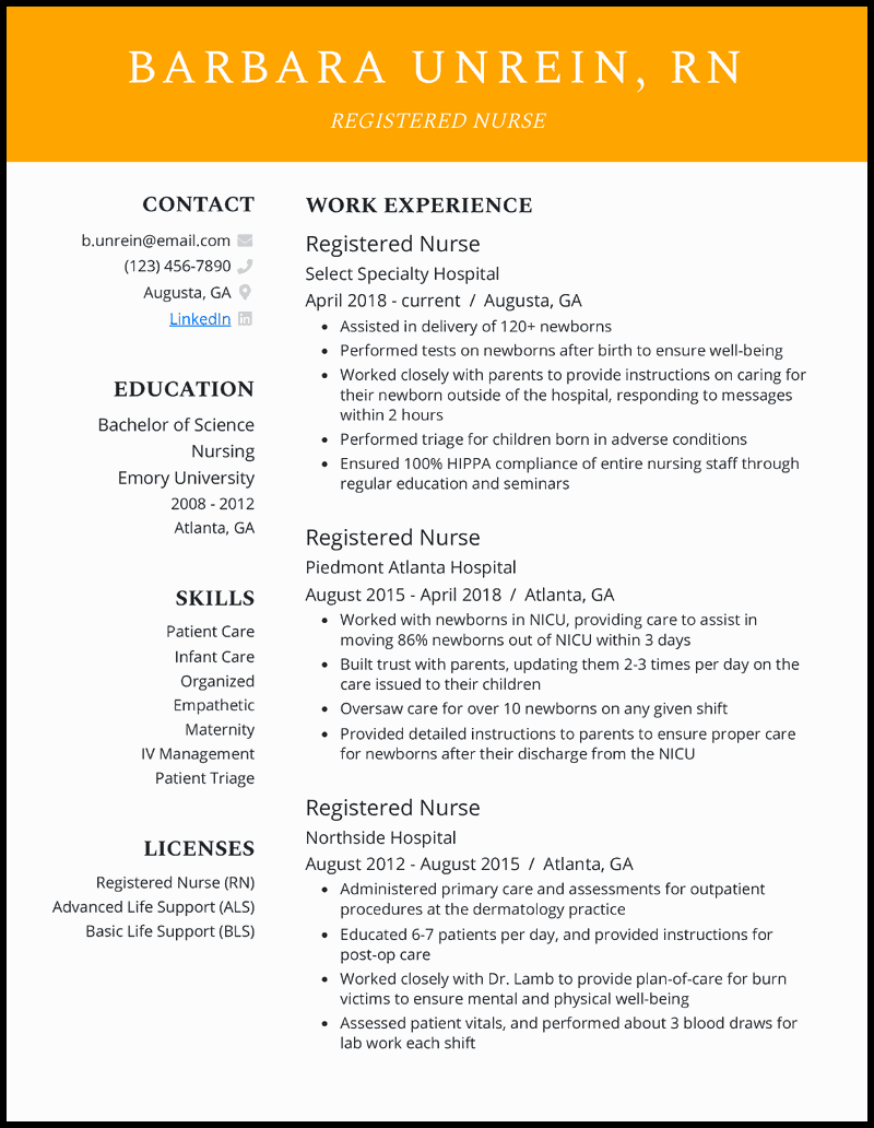 35 Nursing Resume Examples That Worked in 2025