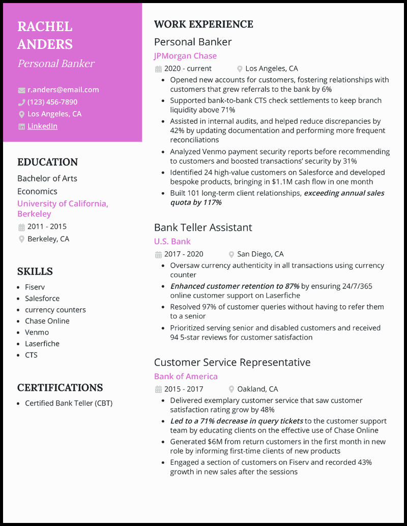 15 Banking Resume Examples That Made the Cut in 2025