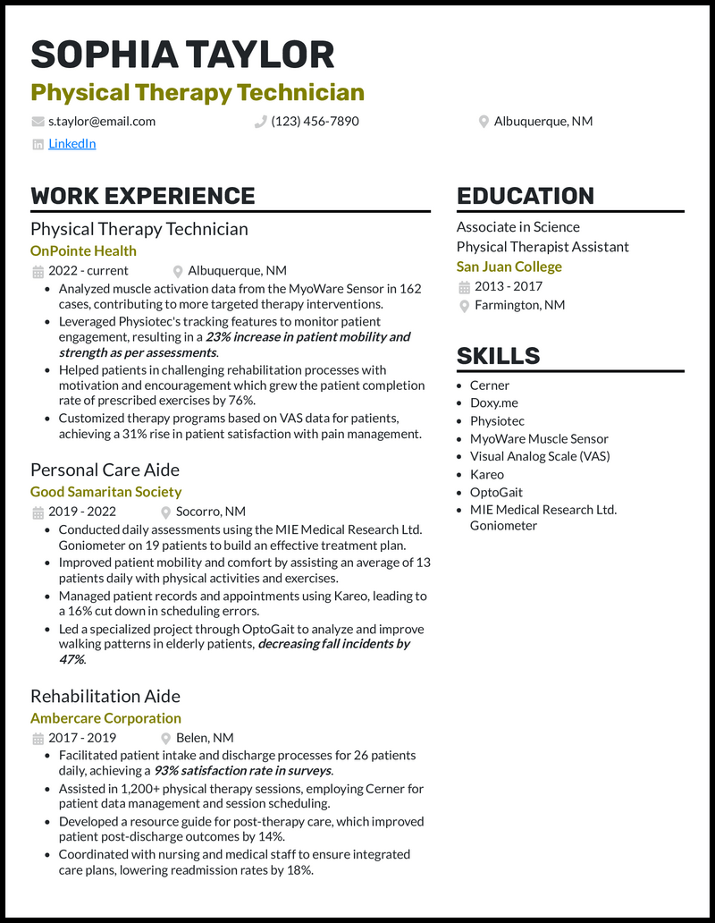 9 Physical Therapist Resume Examples [& Templates]