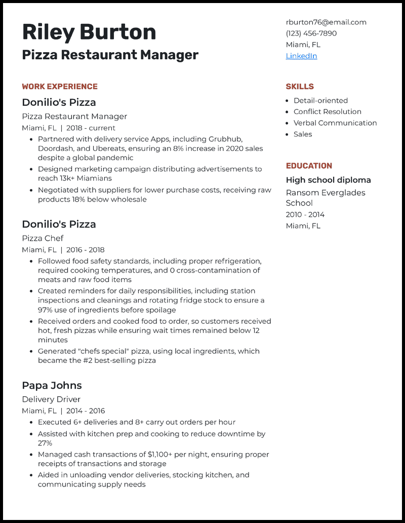 9 Real Restaurant Manager Resume Examples That Worked in 2025