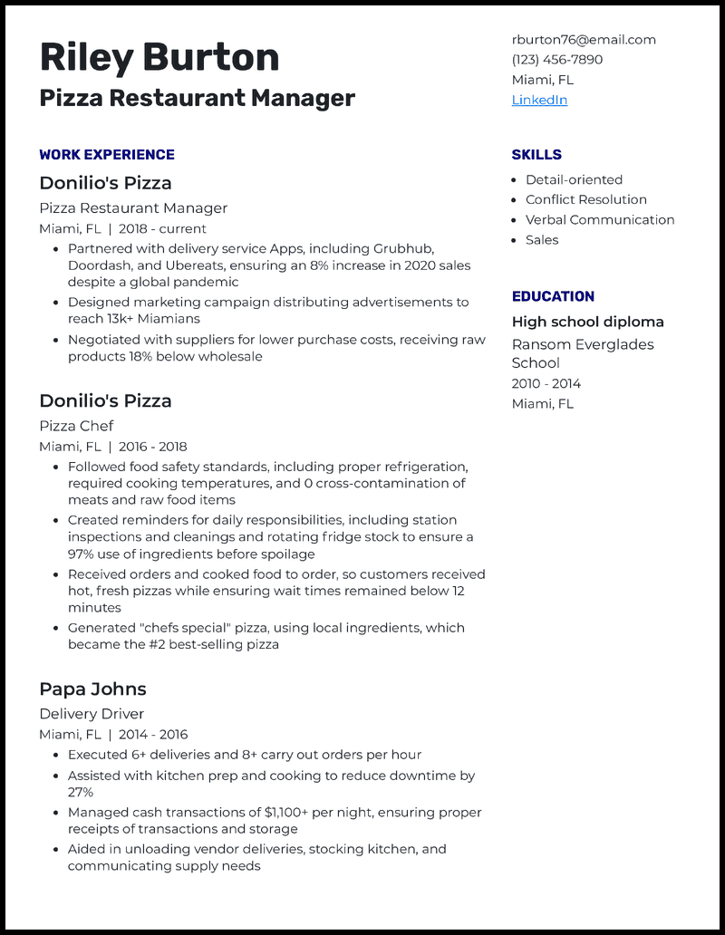 9 Real Restaurant Manager Resume Examples That Worked in 2025