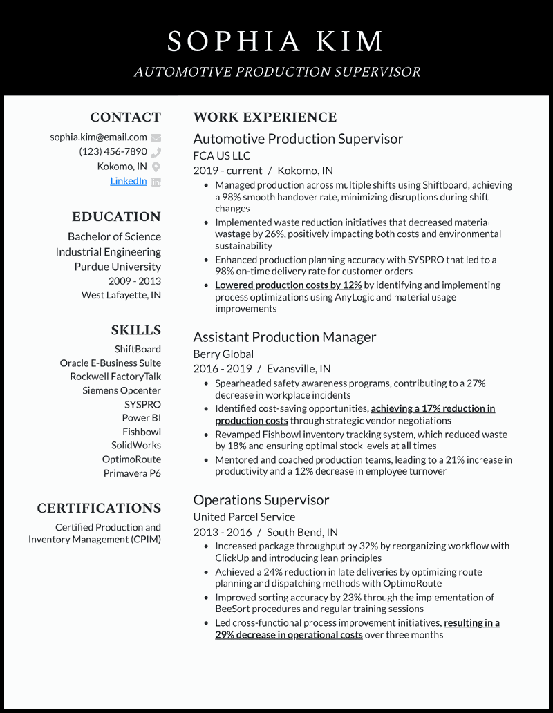 11 Supervisor Resume Examples That Worked in 2025