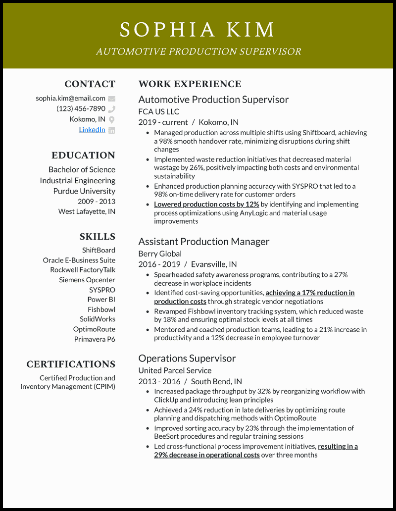 11 Supervisor Resume Examples That Worked in 2025