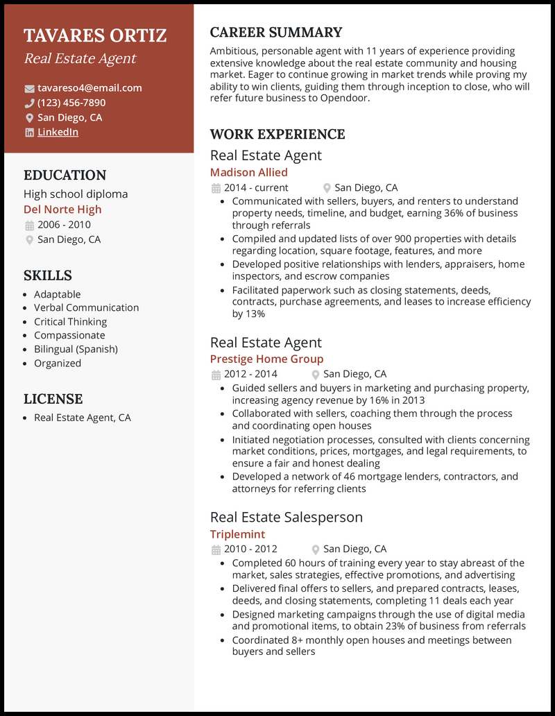 15 Real Estate Agent Resume Examples Built for 2025