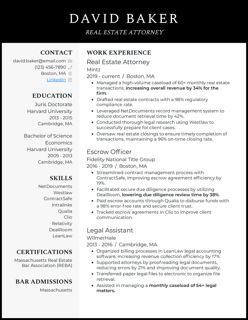 11 Attorney Resume Examples That Got the Job in 2024
