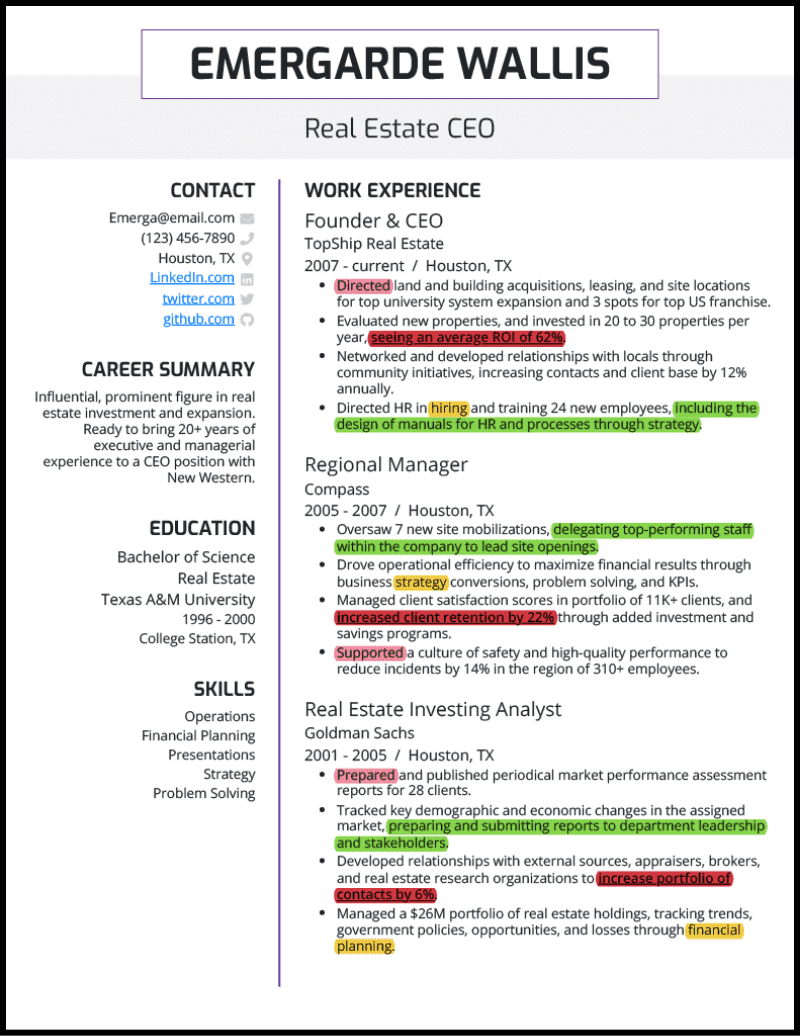 7 CEO Resume Examples & Guide Created for 2024