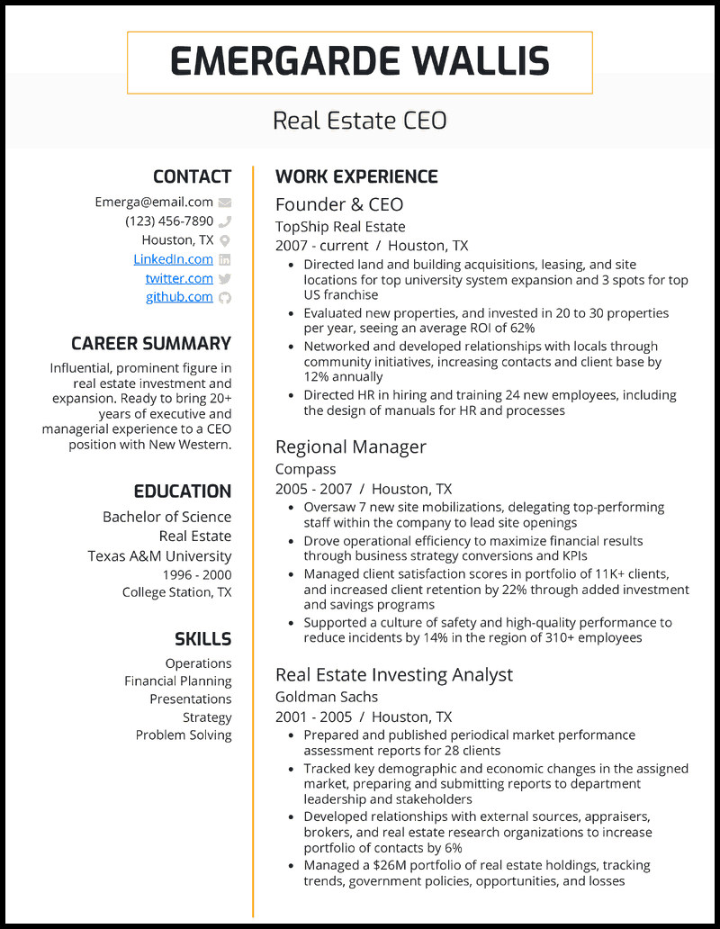 9 CEO Resume Examples [& Templates]