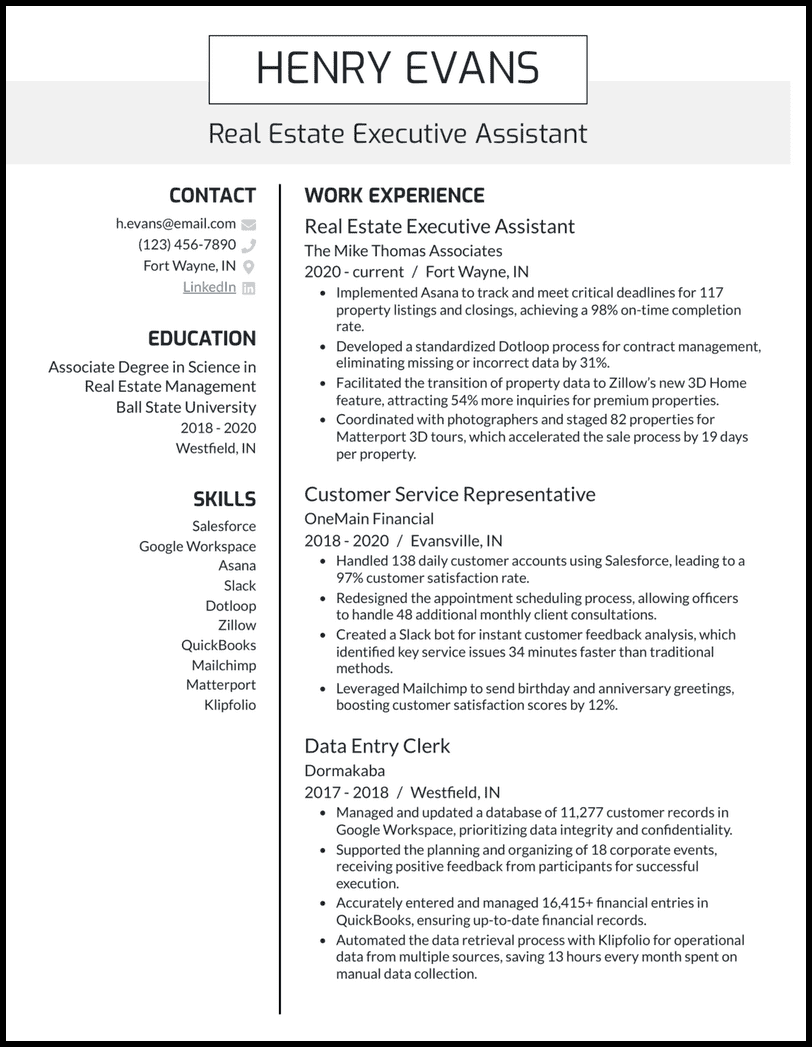 16 Executive Assistant Resume Examples for 2024