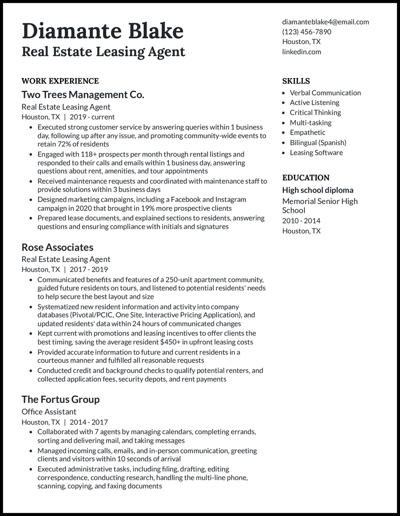 15 Real Estate Agent Resume Examples Built for 2025