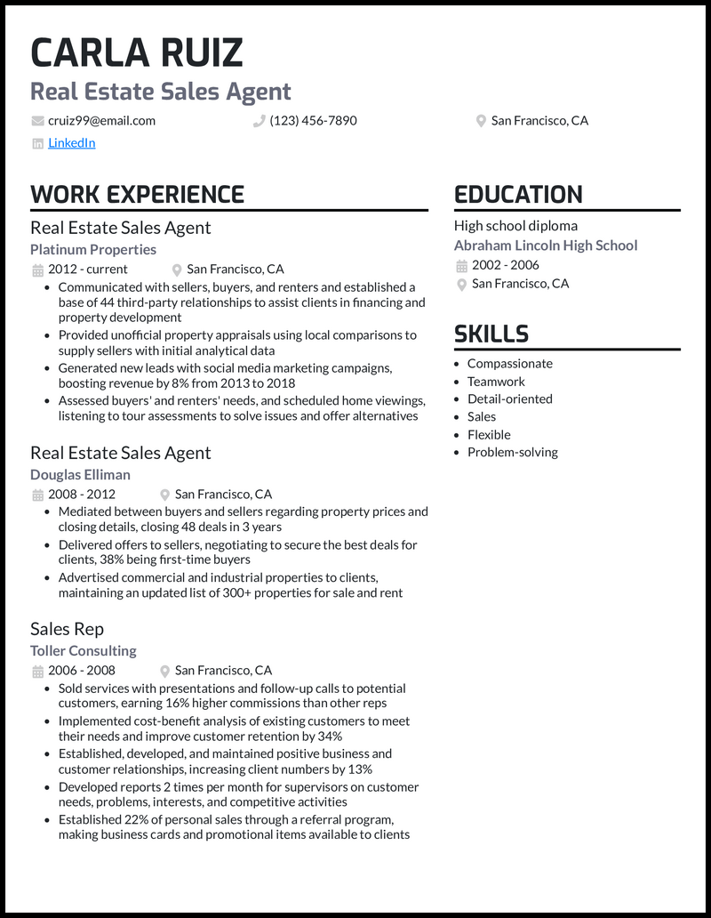 15 Real Estate Agent Resume Examples Built for 2026