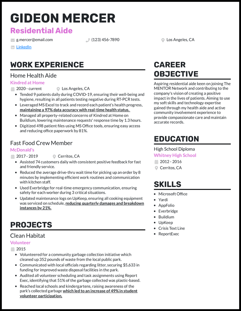 7 Resident Assistant (RA) Resume Examples Made for 2025