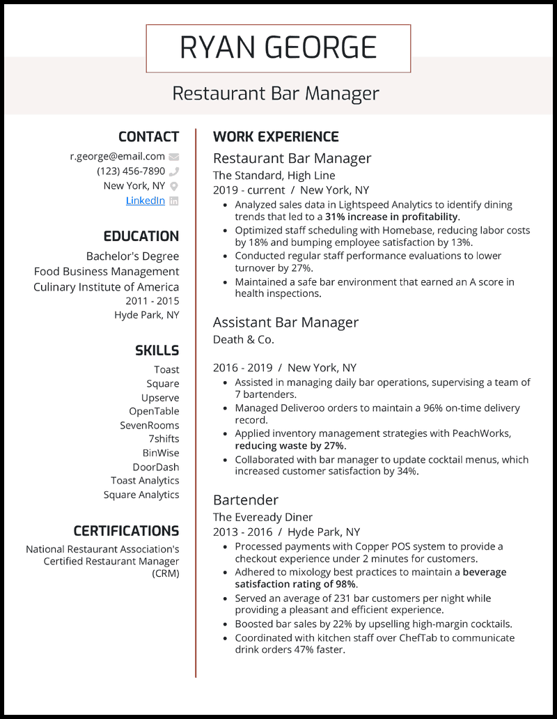 9 Real Restaurant Manager Resume Examples That Worked in 2025