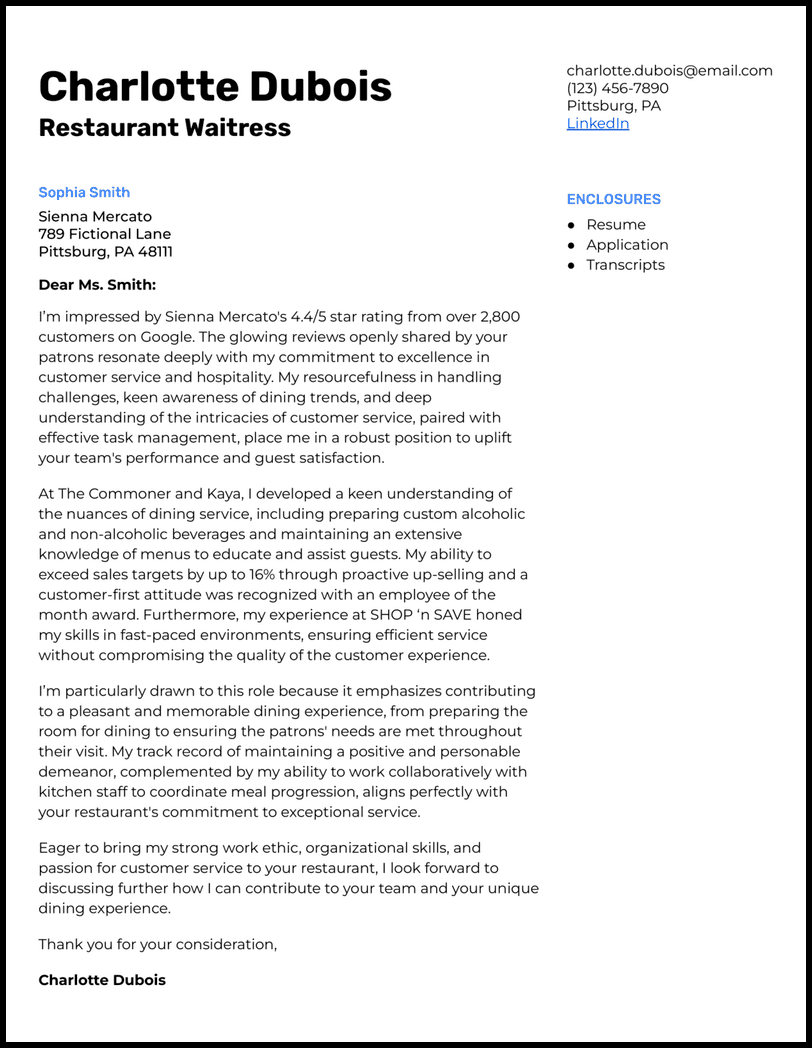 Waitress Cover Letter Sample Waitress Cover Letter Examples Samples Waitress Cover Letter Sample Waitress Cover Letter Examples Samples