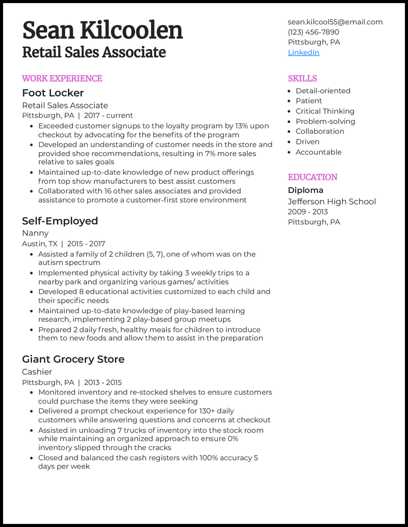 11 Real Retail Resume Examples That Worked in 2024