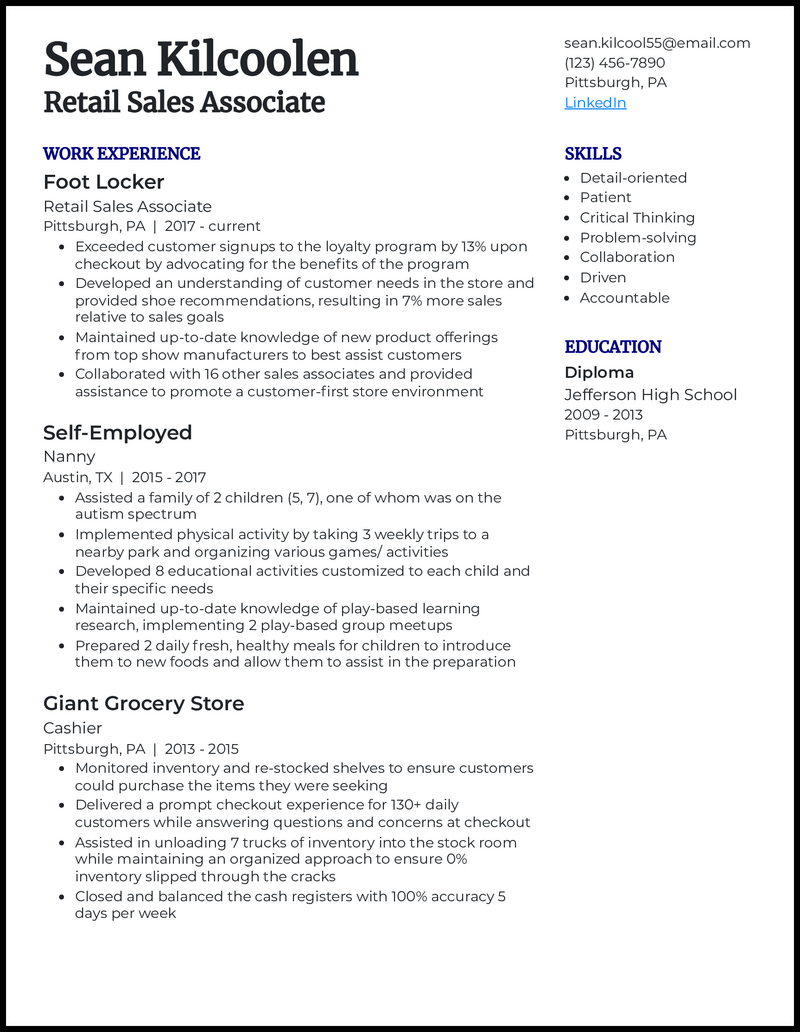 11 Real Retail Resume Examples That Worked in 2024