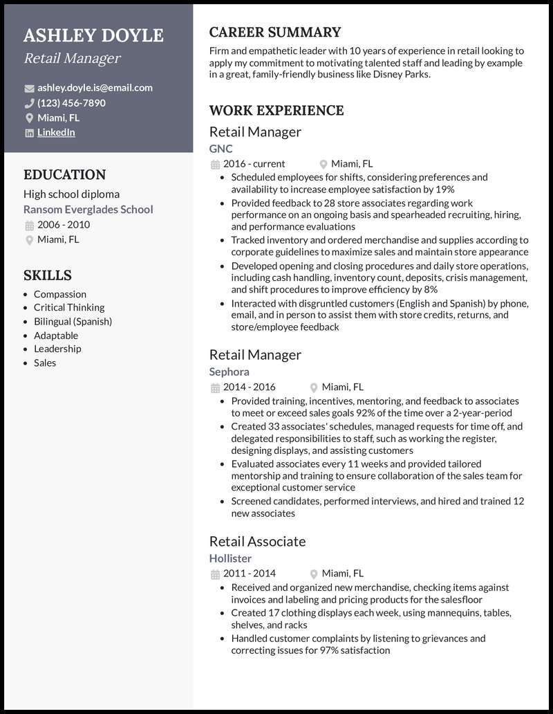 9 Retail Manager Resume Examples for 2025