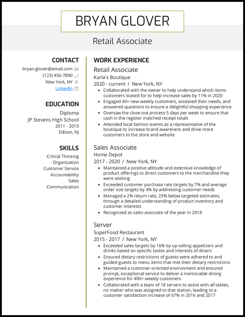 11 Real Retail Resume Examples That Worked in 2024