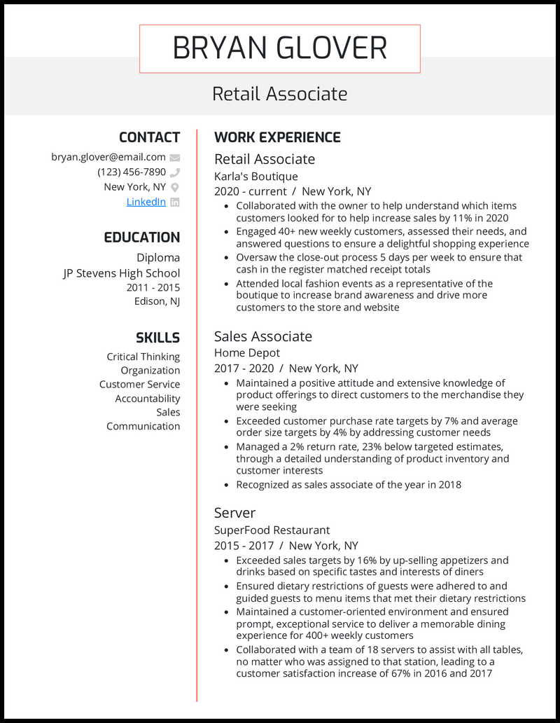 11 Real Retail Resume Examples That Worked in 2024