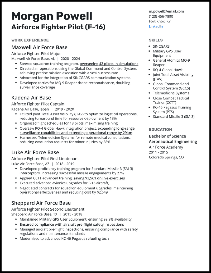 5 Military Resume Examples [& Templates]