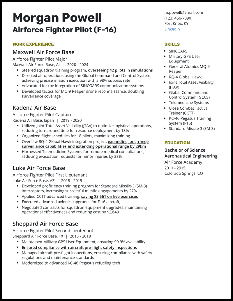 5 Military Resume Examples [& Templates]