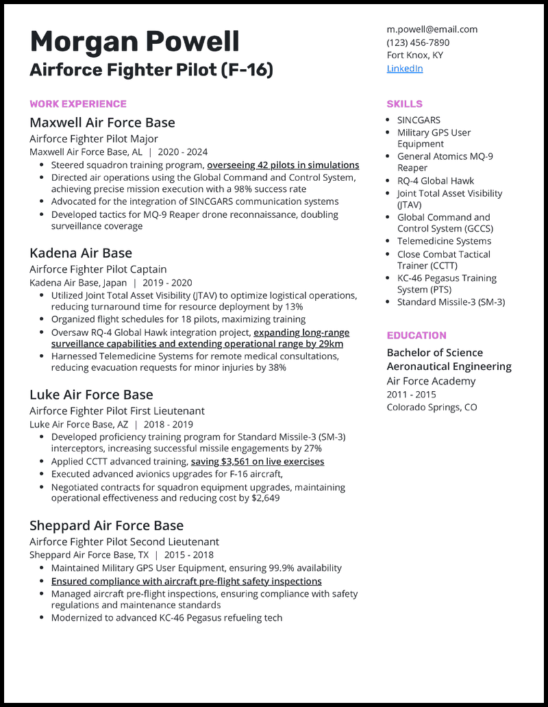 5 Military Resume Examples [& Templates]