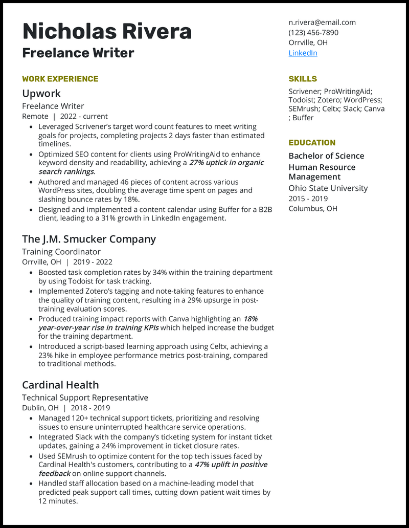 5 Returning to Workforce Resume Examples and Templates for 2025