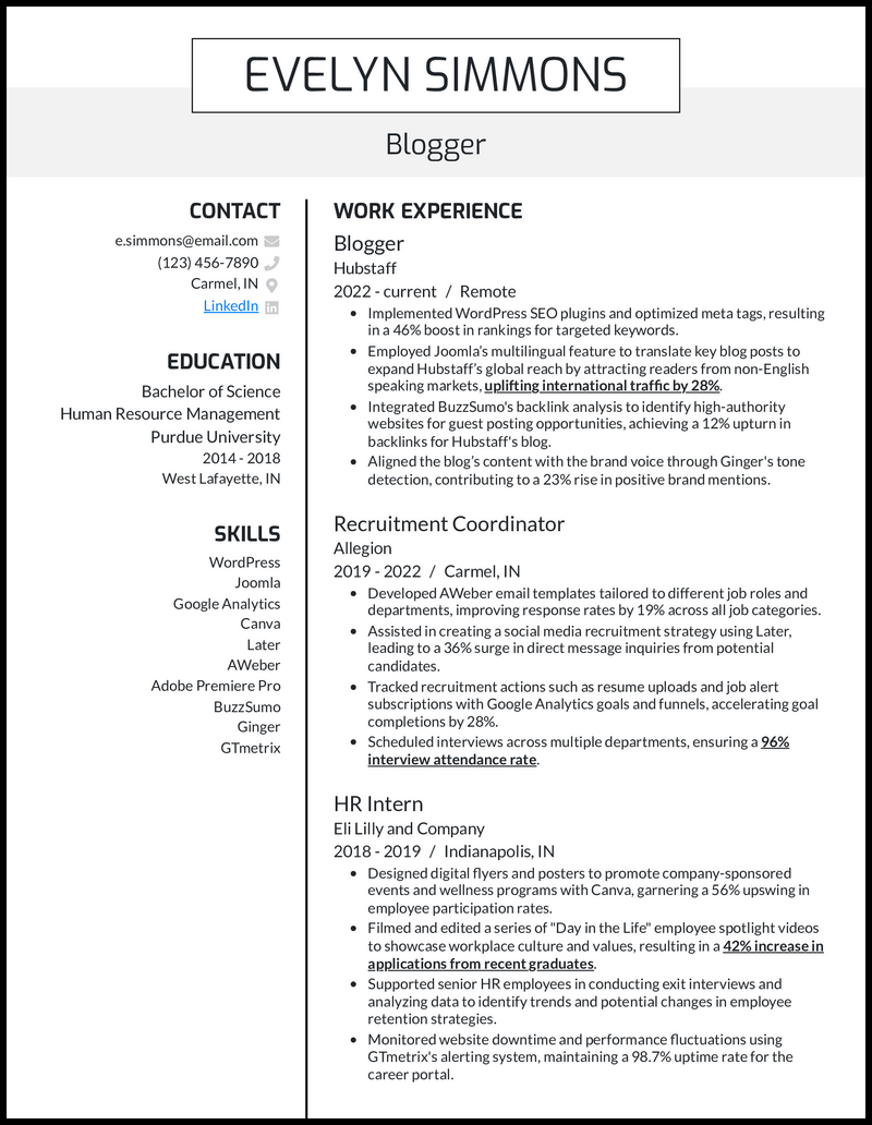 5 Returning to Workforce Resume Examples and Templates for 2025