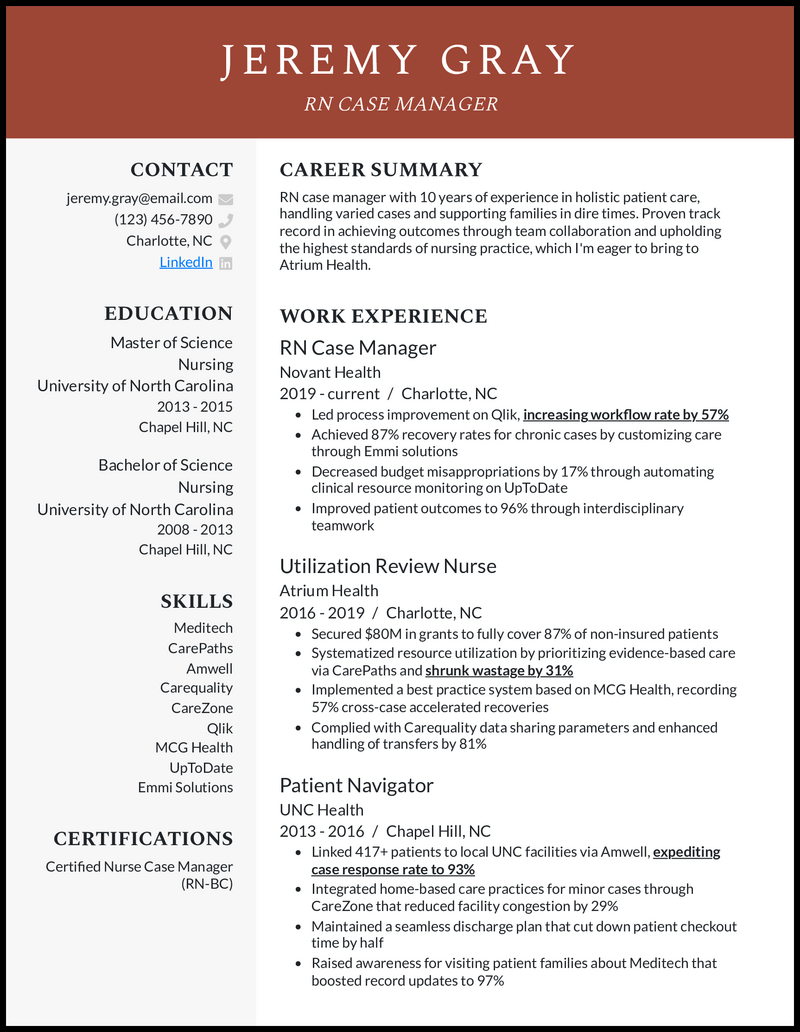 10 Case Manager Resume Examples That Worked in 2025