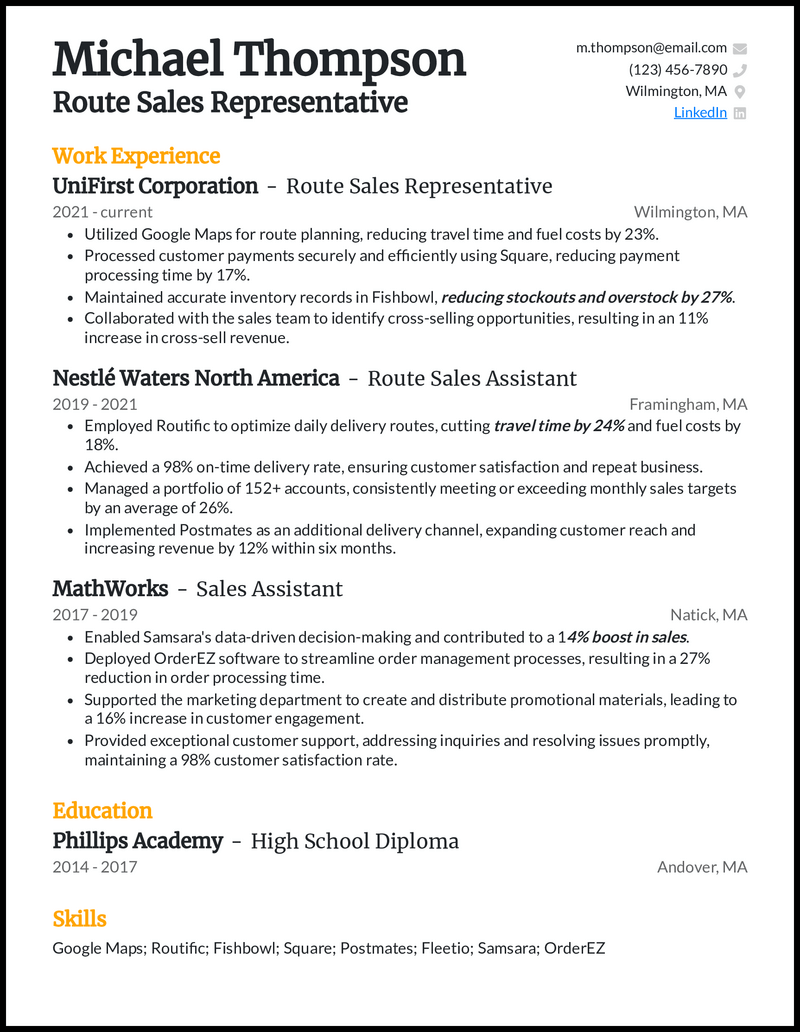 14 Sales Representative Resume Examples for 2026